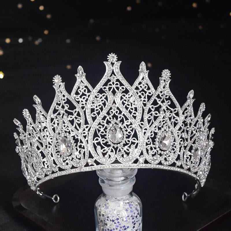 ・素材: 亜鉛合金・スタイル: 欧米風・対象: 女性・形状: クラウン・加工: 電鍍・装飾: ラインストーン、ガラス・色: 白、赤、青、緑、シャンパン・流行要素: スパークル