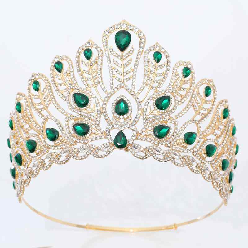 ・素材: アロイ・仕上げ: 電鍍KC金・スタイル: ヨーロッパアメリカ・性別: 女性用・形状: クラウン・加工: ダイヤインレイ・水晶種類: 白水晶・色: 厚銀+白ダイヤ,厚銀+オリーブグリーン,厚銀+レッドダイヤ,厚銀+グリーンダイヤ,厚...