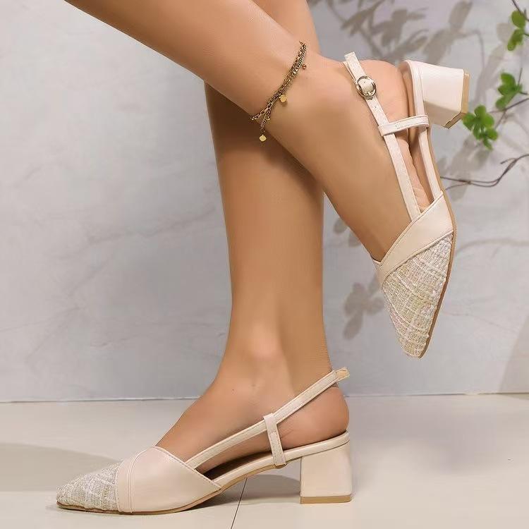 ・カラー: オフホワイト・サイズ: 35,36,37,38,39,40,41,42・アッパー素材: PU・ソール素材: ゴム・ライニング素材: PU・トゥ形状: ポイントトゥ・スタイル: 韓国風・タイプ: ストラップサンダル・着用方式: ス...