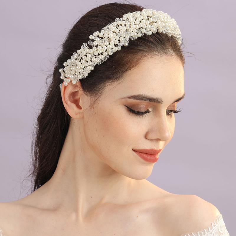 ・素材: パール・種類: ヘアバンド、ヘアリボン・スタイル: 女性用・形状: ウェーブ・色: グリーン、ブルー、ブラウン、シャンパン、ライトブルー、ローズ、パープル、ピンク、レッド、シルバー