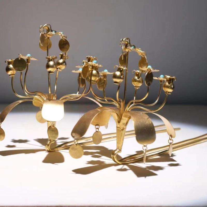 ・素材: 銅・スタイル: 国風・形状: 花・カテゴリ: 頭飾・タイプ: 発簪・用途: 新娘頭飾