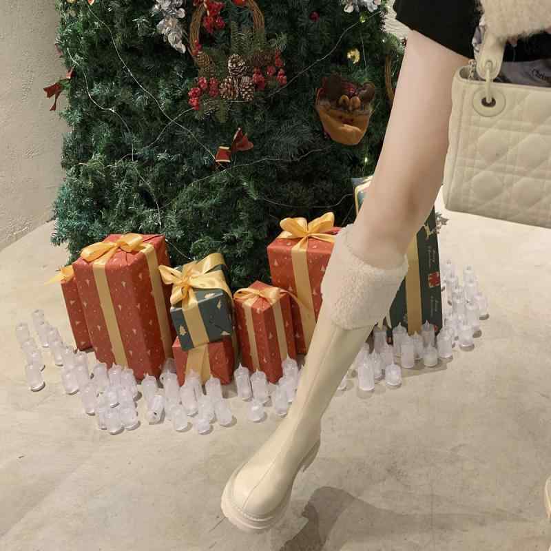 ・機能: 滑り止め、保暖、耐摩耗・アッパー素材: 二層牛革・ソール素材: ゴム・アンクル高: ローカット・トゥ形状: ラウンドトゥ・ヒール形状: 厚底・ライニング素材: 厚手ボア・ヒール高: 5cm・スタイル: ブリティッシュ・パターン: ...