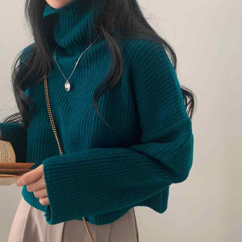 ・素材: ポリエステル・含有率: 70-80%・柄: 無地・厚み: 厚手・組み合わせ: 単品・スタイル: プルオーバー・版型: ルーズ・袖型: 標準袖・襟型: ハイネック・袖丈: 長袖・着丈: 普通(50cm超65cm以下)・色: アンズ,...