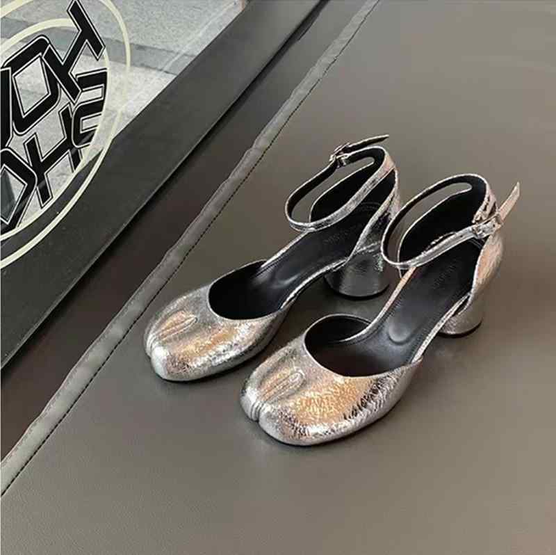 ・性別: 女性・ヒール高: 6-8cm・色: ミルクティー色, シルバー, ブラック・サイズ: 34, 35, 36, 37, 38, 39, 40・シューズタイプ: メアリージェーンシューズ・アッパー素材: 牛革・アウトソール素材: ゴム...