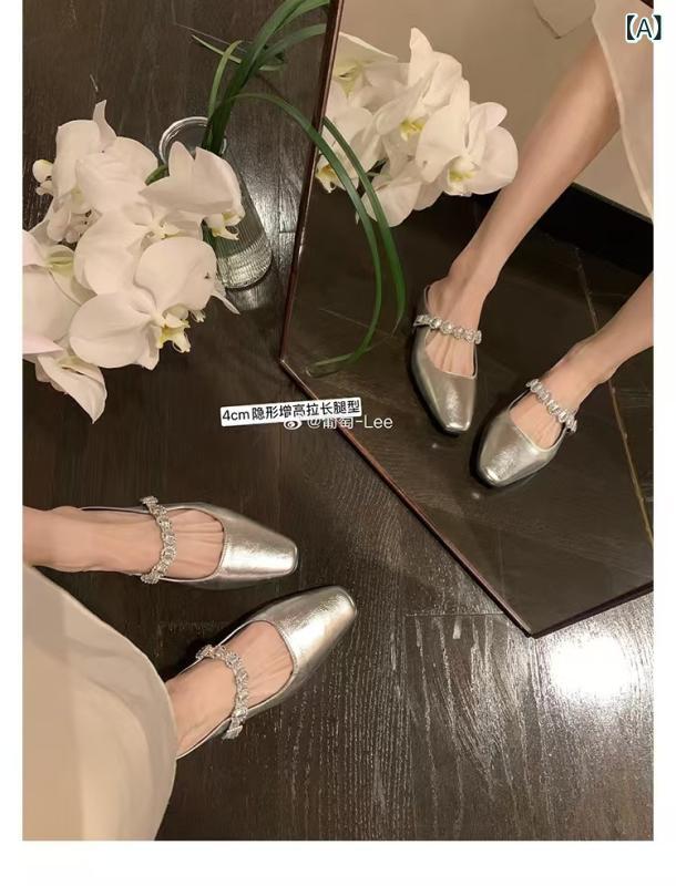 ・カラー: シルバー,ブラック・ヒール高: 4cm・サイズ: 34,35,36,37,38,39,40・アッパー素材: 牛革・ソール素材: ゴム・ライニング素材: 羊革・トゥ形状: ポイントトゥ・スタイル: 韓国版・タイプ: トゥキャップ