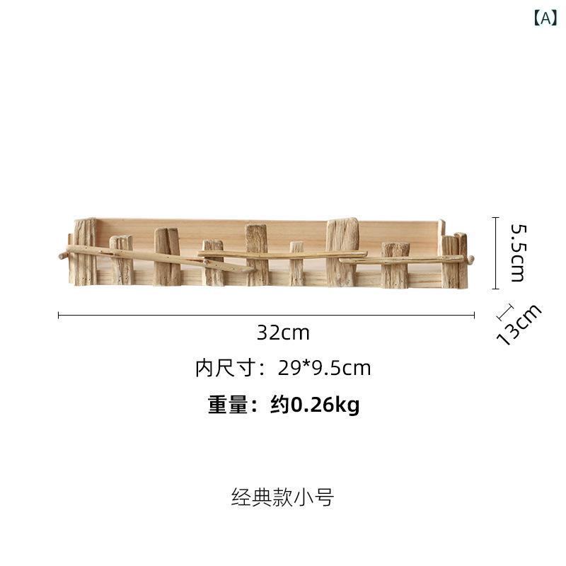 ・素材: 木・スタイル: 田園・設置方法: 穴あけ不要・層数: 1層・使用シーン: 屋外キャンプ・サイズ: 小号(長32cm×幅13cm), 中号(長63cm×幅13cm), 大号(長92cm×幅13cm), 掛鐘款置物架, クラシックセッ...