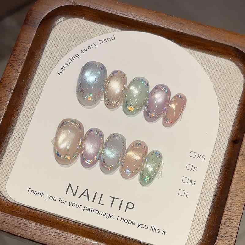 ・サイズ: XS,S,M,L・スタイル: キャットアイ・款式: ショート、透明爪片・柄: 蝶結び、星空、蝶・対象: 女性