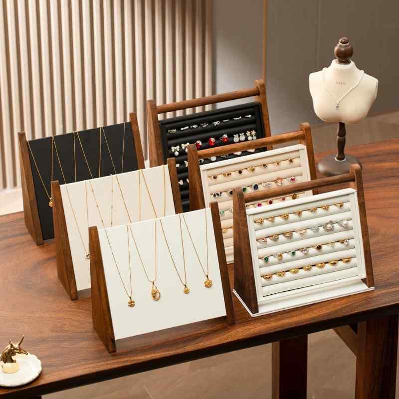 ・素材: 金属・カラー: ウォールナット色スロープネックレスラック白革,ウォールナット色スロープリングラック白革,ウォールナット色スロープネックレスラック黒革,ウォールナット色スロープリングラック黒革,ウォールナット色スロープネックレスラッ...