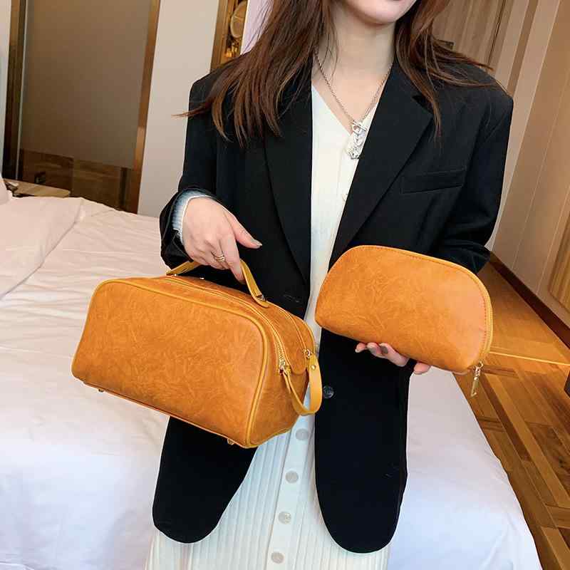 ・素材: PU・柄: 無地・流行要素: ステッチ・裏地: ポリエステル・カラー: ブラック,イエロー,グレー,グリーン,ブラウン・機能: 防水・適用性別: 女性・スタイル: 都市シンプル・適用シーン: 家庭用収納