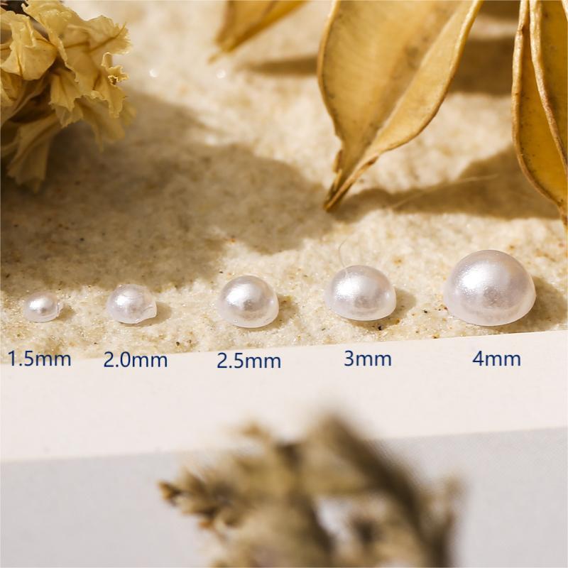 ・素材: ベルベット、鉱石、ジルコン、平底ダイヤ・サイズ: 1.5mm(1万個/パック)、2mm(1万個/パック)、2.5mm(1万個/パック)、3mm(1万個/パック)、4mm(1万個/パック)・仕様タイプ: 半円平底パール・スタイル: ...