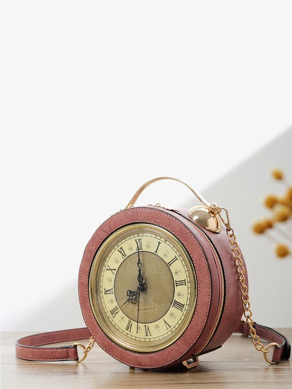 ・色: ブラック、ダークブラウン、ピンク・スタイル: 欧米レトロ・素材: PU・タイプ: チェーンバッグ・サイズ: 中型・裏地: ポリエステル・形状: 円形・開閉方式: ジッパー・硬度: 中硬・ストラップ数: 単根・寸法: 20×10.5×...