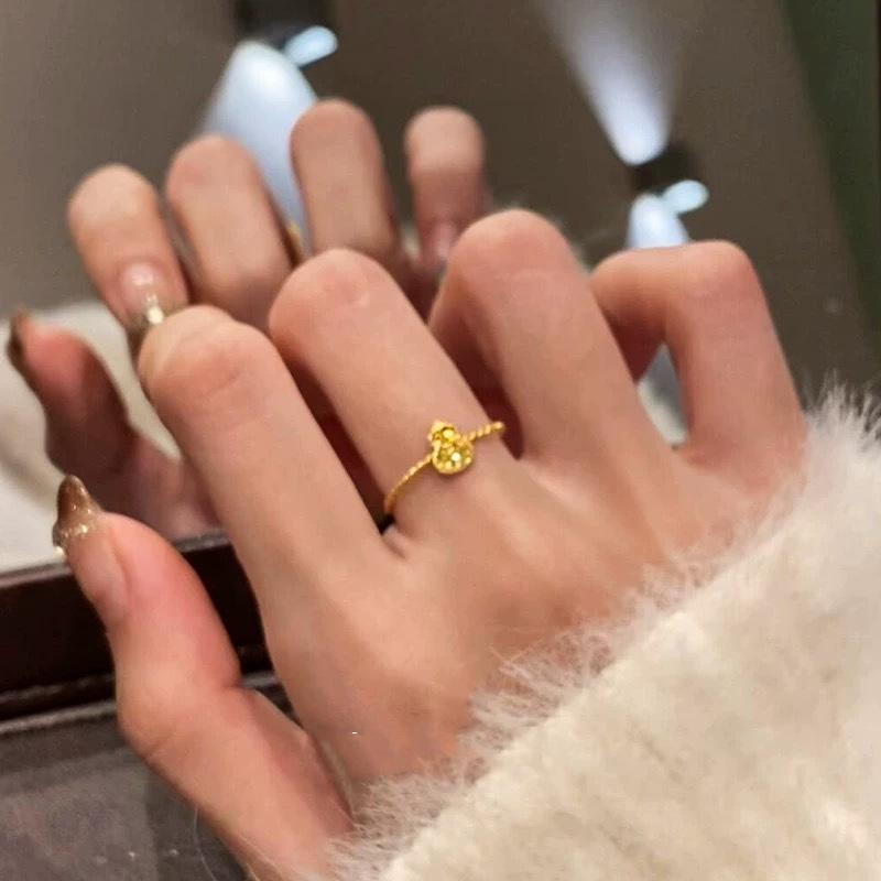 ・素材: 925シルバー・色: 18Kゴールド,ホワイトゴールド・サイズ: 調整可能・スタイル: 女性用・加工: メッキ・形状: その他・流行要素: ひょうたん・対象: 女性