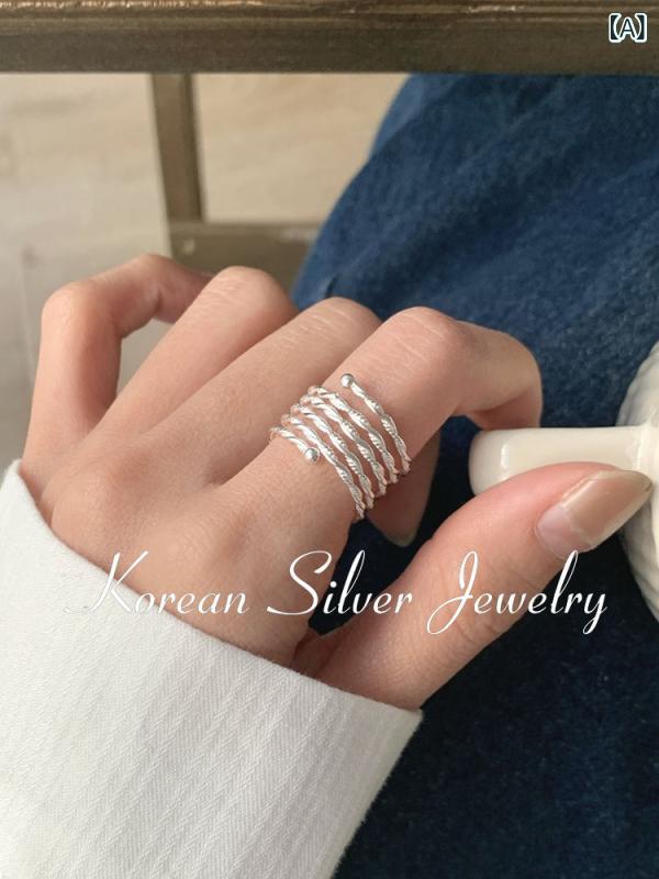 ・素材: シルバー・形状: ジオメトリック・加工: メッキ・スタイル: 女性用・カラー: ツイスト, シンプルダイヤ・スタイル分類: ファッション通勤・対象: 女性・流行要素: ジオメトリック