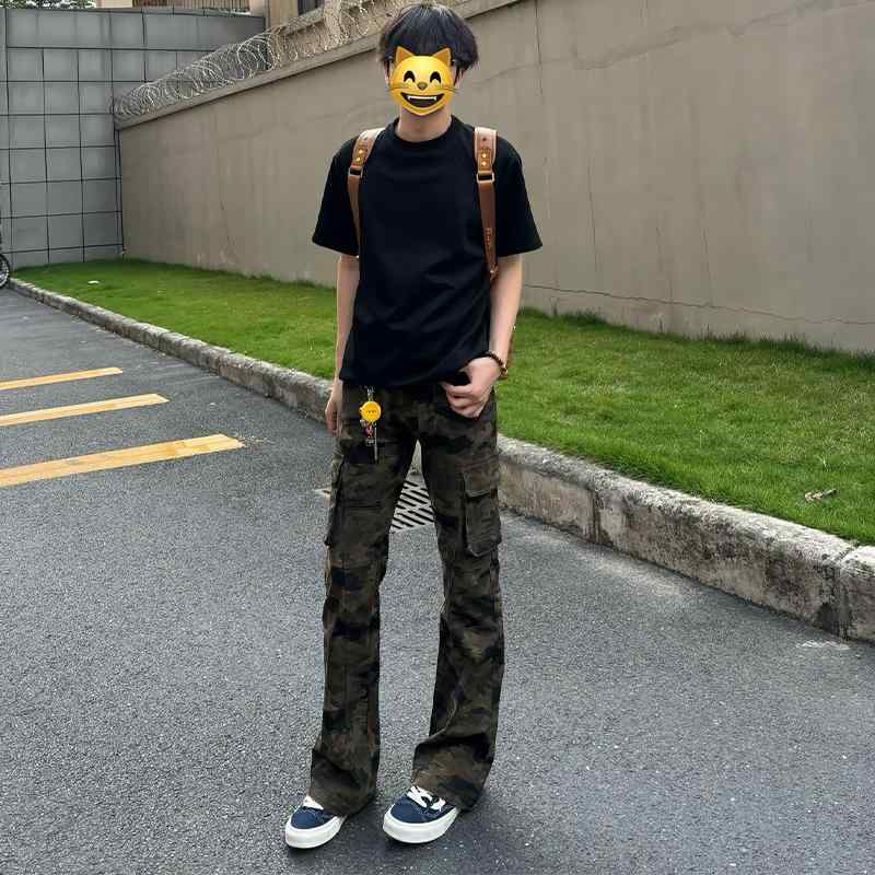 ・スタイル: 通勤・款式: 基本款・パンツ形状: ストレート・加工: 水洗・丈: ロングパンツ・ウエスト位置: ミッドウエスト・フロント: ジップ・厚み: 普通・素材: コットン・主素材含量: 80%以上・シーン: デイリー・ディテール: ...