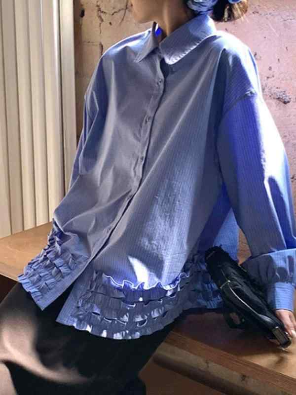 ・素材: コットン70-80%、ポリエステル30%以下・パターン: ストライプ、チェック・タイプ: カーディガン・袖丈: 長袖・加工: パッチワーク、スプライス・シルエット: ゆったり・丈: ミディアム(50-65cm)・襟型: ラウンドネ...