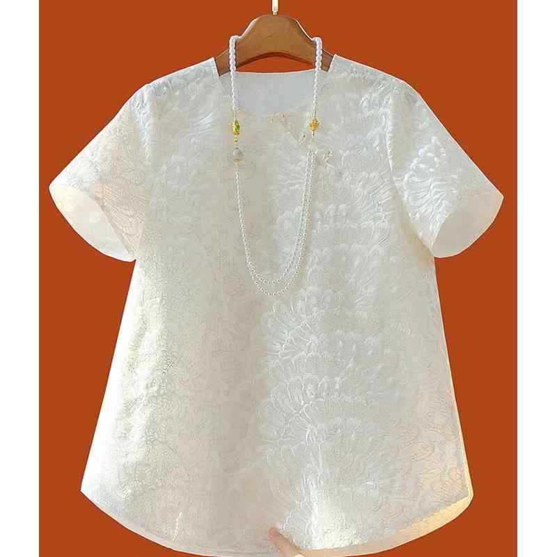 ・素材: ポリエステル・柄: 無地・スタイル: プルオーバー・袖丈: 半袖・加工: ステッチ・シルエット: スタンダード・丈長: 普通(50cm<丈長≤65cm)・ネック: クルーネック・袖型: スタンダード・色: ホワイト・サイズ:...