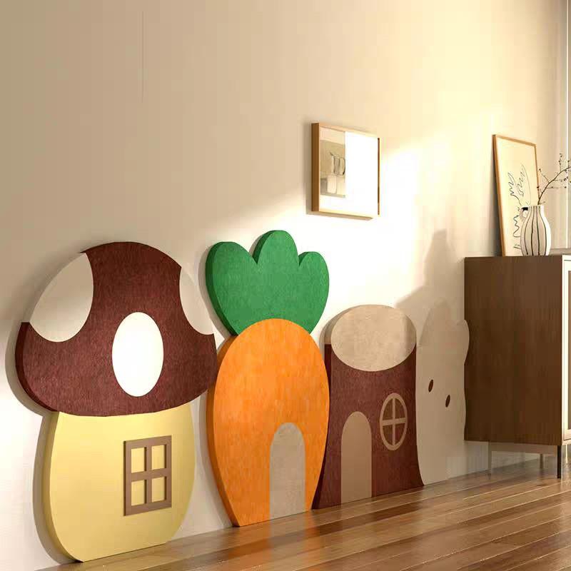 ・色: ロバコヤ,キノコ,ツリザオ,小兔子,小森林組み合わせ・素材: 防音板・スタイル: カートゥーン・加工: 彫刻