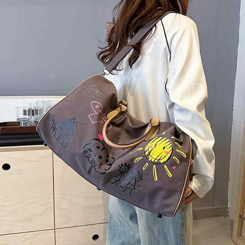 ・容量: 20L以下・素材: キャンバス・裏地: ポリエステル・柄: アニメカートゥーン・スタイル: ユニセックス・流行要素: プリント, コントラストカラー・カラー: 黒, グレー, グリーン