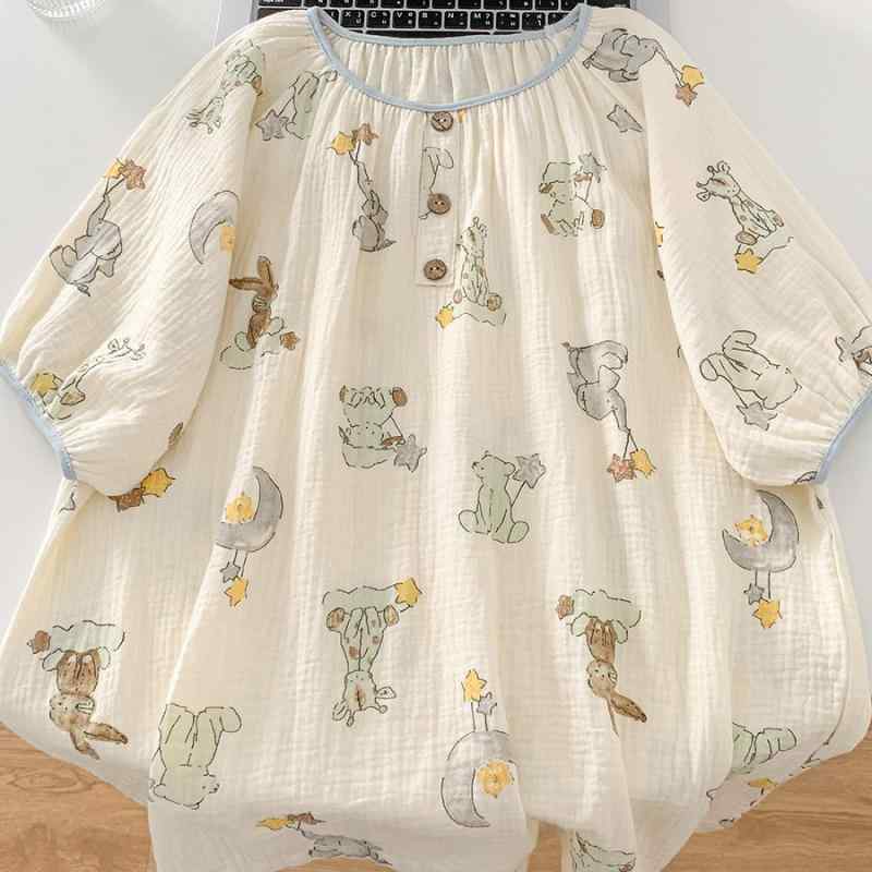 ・素材: コットン・主素材含有率: コットン95%以上・スタイル: セット、カートゥーン・厚み: 薄手・生地重量: 121-140g/平方メートル・襟型: ラウンドネック・袖丈: 半袖・ボトム丈: ショートパンツ・機能: レジャー、通気性、...