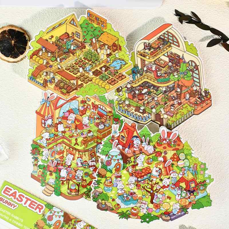 ・素材: PET・スタイル: 卡通・加工: ステッカー