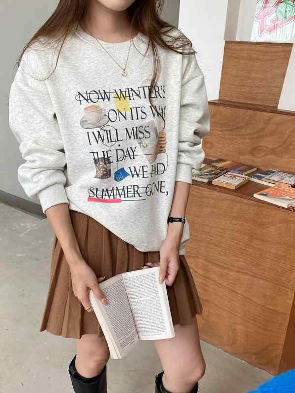 ・スタイル: プルオーバー・シルエット: ストレート・着丈: 中長款・袖丈: 長袖・袖型: 通常袖・襟型: ラウンドネック・厚み: 厚手・パターン: レタリング・流行要素: コントラストカラー・加工: 拼接・色: ピンク,オフホワイト・サイ...