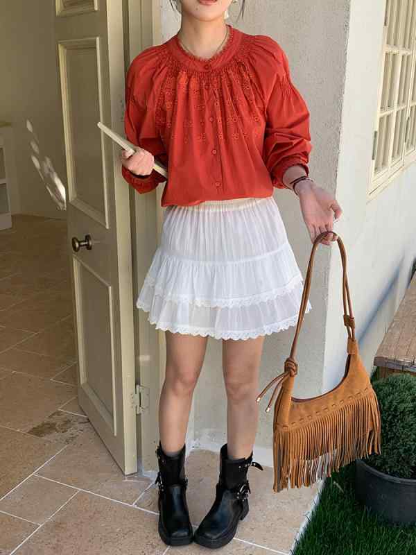 ・素材: コットン 95%以上・柄: 無地・款式: ベーシック・袖丈: 長袖・加工: パッチワーク/スプライス・シルエット: スタンダード・着丈: ミドル (50cm超65cm以下)・襟型: ラウンドネック・袖型: スタンダードスリーブ・色...