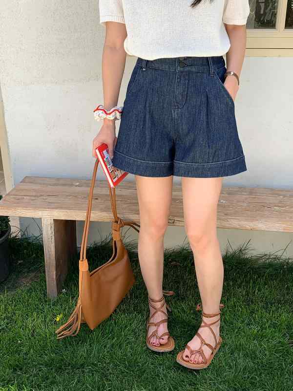 ・素材: コットン・成分: コットン50-70%、ポリエステル30-50%・スタイル: 基本款、通勤・丈: ショートパンツ・ウエスト: ゴム腰・厚み: 薄手・柄: 無地・色: ネイビー・サイズ: S,M,L,XL,2XL・ストレッチ: 微弾...