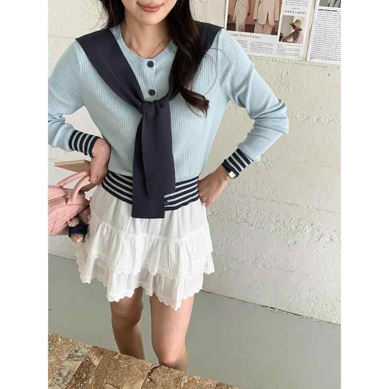 ・素材: リヨセル・パターン: 無地・厚み: 中厚・組み合わせ: 単品・スタイル: カーディガン・シルエット: 標準・袖タイプ: 標準袖・ネック: ラウンドネック・袖丈: 長袖・着丈: 短め(40cm超50cm以下)・加工: パッチワーク/...