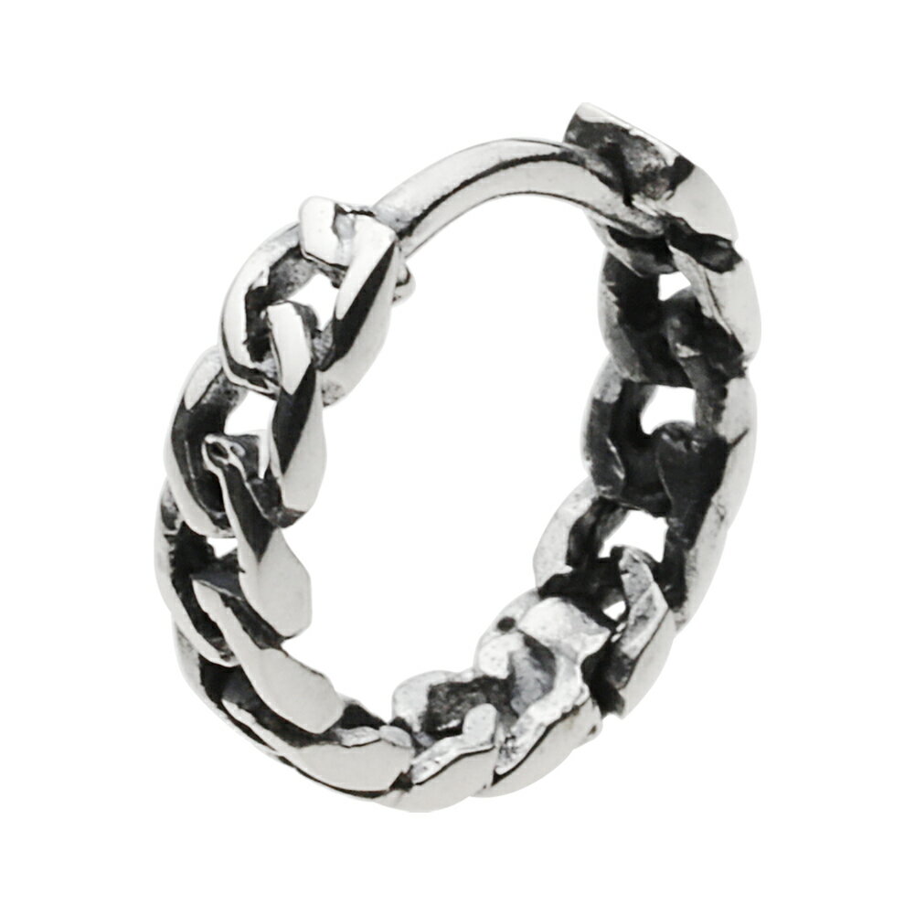 喜平チェーン フープピアス z-e0666 縦12mm　横3mm　厚さ:1mm　重さ:1g キヘイチェーンをフープ形状にしたシルバーピアスです。 シンプルさとシルバーアクセサリーらしさが見事にバランスしています。 普段使いしやすくカジュアル...