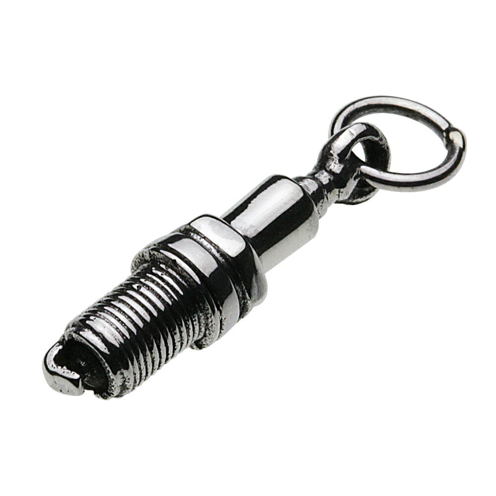 【シルバーアクセサリー グッドバイブレーション】 スパークプラグペンダント p0605 縦:28mm　横:6mm　厚さ:6mm 車やバイクエンジンのスパークプラグをモチーフにしたシルバー製ペンダントです。立体的な造形で細部まで見事に彫りこま...