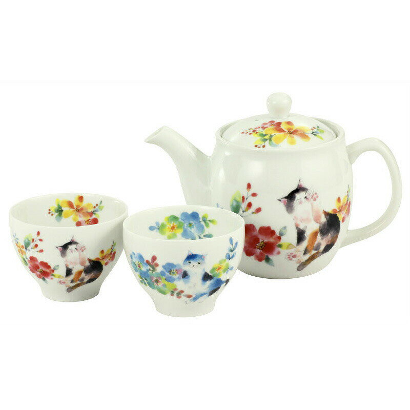 商品詳細 サイズ カップφ8.3×h6.2cm　ポットφ9.2×h13cm/600cc 箱26.6×14.5×h11.5cm　重量800g 材質 磁器 産地 カップ・ポット＝日本製 茶こし(金網)＝中国製 説明 ポーチュラカ(レッド)とアネ...