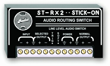 こんな時に… ラインレベルソースのルーティング 2つのデスティネーションの内の1つにオーディオ切り替え 静かなオーディオ切り替え バランス／アンバランスルーティング オープンコレクターロジックによる切り替え 用途： ST-RX2には単一のラ...