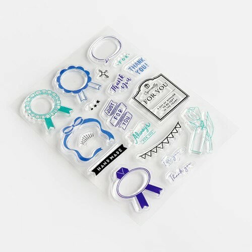 BGM クリアスタンプ 「ラッピング」CLEAR STAMP 何度でも貼ってはがせるスタンプ ※複数商品購入の場合は、重複して表示させますが、重さ大きさなどを見て送料を修正いたします。本体サイズ100×130mm台紙サイズ100×150mm 6
