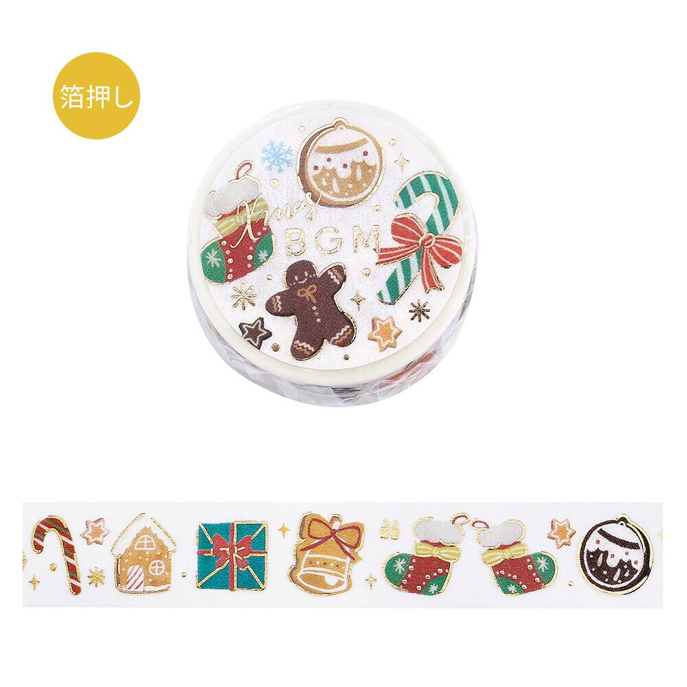 BGM マスキングテープ 箔押し 15mm Little things クリスマスにぴったりな サイズ15mm*5m季節限定商品の中でも人気が高い「クリスマス限定」ほっこり心温まるBGMのクリスマスをお楽しみください。 6