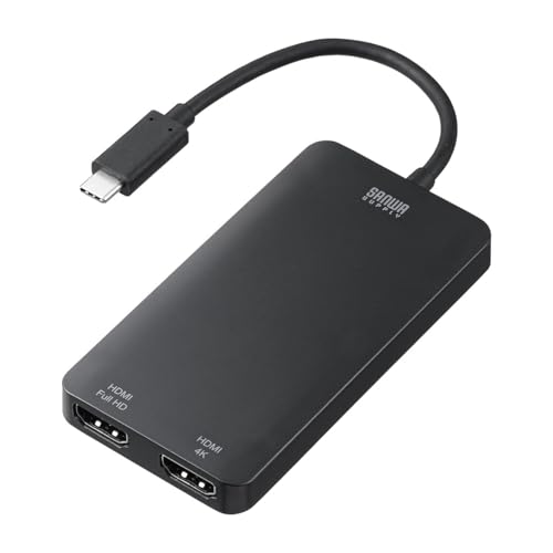 サンワダイレクト USB C to HDMI 変換アダプタ 4K×1/フルHD×1 マルチディスプレイアダプタ 2画面 拡張 Win/Mac対応 デュアルディスプレイ 500-USB092ブランド: サンワダイレクトメーカー: サンワダイレ...