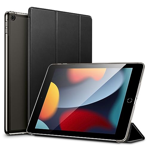 ESR iPad 9世代 ケース ipad カバー 第9/8/7世代通用 (2021/2020/2019モデル) 10.2インチ 半透明 指紋防止 三つ折りスタンド オートスリープ/ウェイク機能 薄型 軽量 傷防止 耐衝撃 ハードカバー ブ...