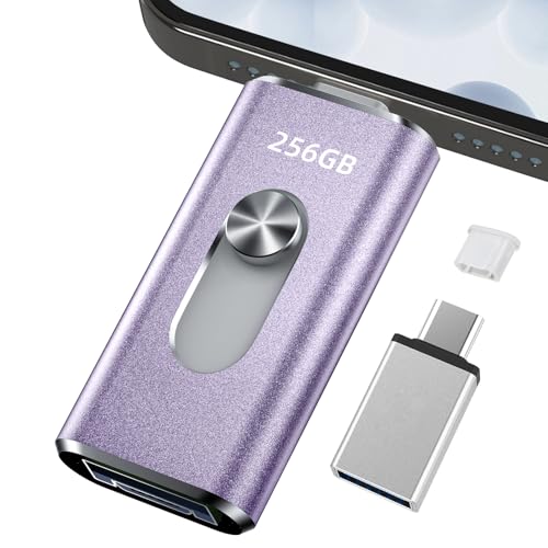 256GB usbメモリ【アプリ不要・アルバムから写真保存】4in1プッシュ型 Phone スマホ携帯 高速 データ保存 バックアップ iOS/Type-C/USB/Micro USBフラッシュメモリ 外付けストレージ スライド式 容量不足...