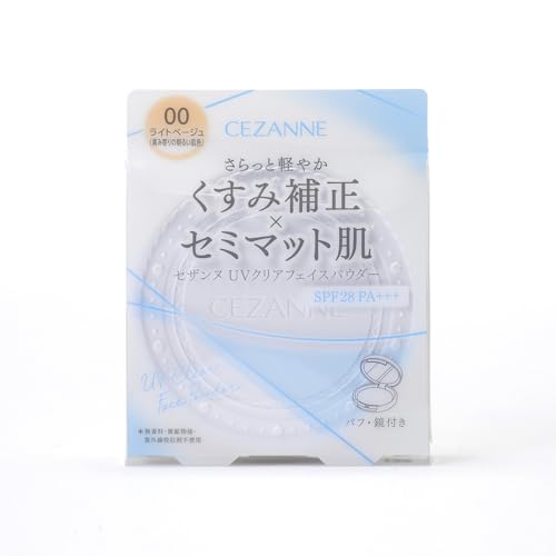セザンヌ UVクリアフェイスパウダー 00 ライトベージュ 10g・原産国:日本・内容量:10g・全成分:マイカ、シリカ、ジメチコン、リンゴ酸ジイソステアリル、ポリメチルシルセスキオキサン、酸化亜鉛、ヒドロキシアパタイト、ミリスチン酸亜鉛、...