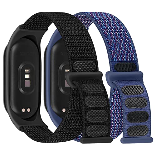 [TumpCez] ナイロンバンド Xiaomi Mi Band 6 5 4 3/Amazfit Band 5，スポーツループバンド 新しいナイロン軽量通気性 用 バンド適用可能な男性と女性・【機種】ナイロンウォッチストラップはXiaomi...
