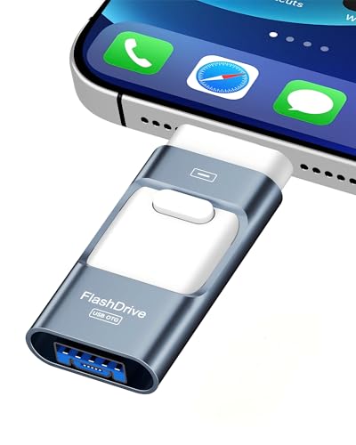 【Apple MFi認定 全スマホ 4in1】USBメモリ256GB ROSPE iPhone Lightning/Type-C/USB-A/Micro 両面挿しスマホ フラッシュドライブ iOS/Android/PC パソコン メモリース...