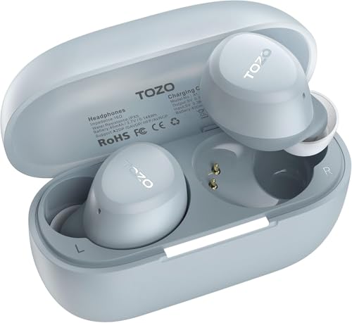 TOZO A1 イヤホン bluetooth ワイヤレスイヤホン 中低音域 暖色系音質 小型 軽量 快適 マイク内蔵 AI 通話時ノイズリダクション カスタムEQ アプリ 防水防汗 最大約32時間の連続再生 ぶるーとゅーす イヤフォン US...