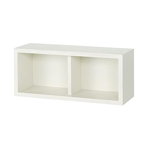 無印良品 壁に付けられる家具 箱 オーク材 ライトグレー 幅44×奥行15.5×高さ19cm 44520673 衣装ケース 収納ケース 収納ボックス・素材:本体木部/天然木化粧繊維板(オーク材突板)、受け部材専用フック/スチロール樹脂、受け...