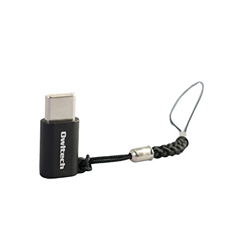 オウルテック USB Type-C 変換アダプタ ストラップ付 microUSB-TypeC USB2.0 ブラック OWL-ADCMFS-BK・microUSBを簡単変換できるUSB Type-C変換アダプタ・急速充電・データ転送・1ブラ...