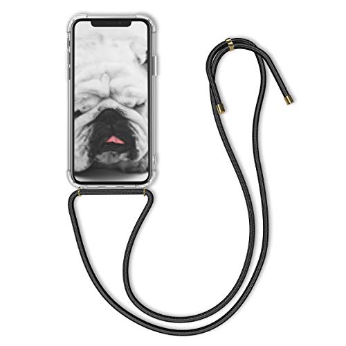 kwmobile スマホショルダー Apple iPhone X ケース - ショルダー クリア TPU カバー ストラップ付き - 肩掛け 首掛け 耐衝撃・ぴったり: Apple iPhone X・ショルダー タイプ: この斜めかけケース...