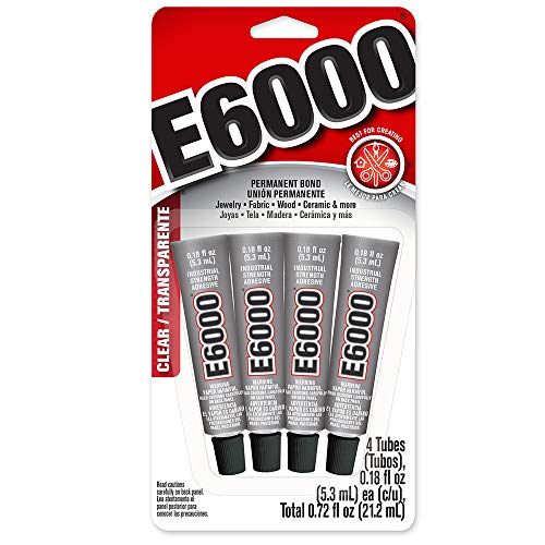 E6000 5510310 クラフト用 接着剤 ミニ (4本パック)・この接着剤はすぐには乾きません - 接着剤が固まるまで少なくとも5分間は時間がありますので、調整することができます。 この上なく接着強度を高めるために、24時間～72時間...