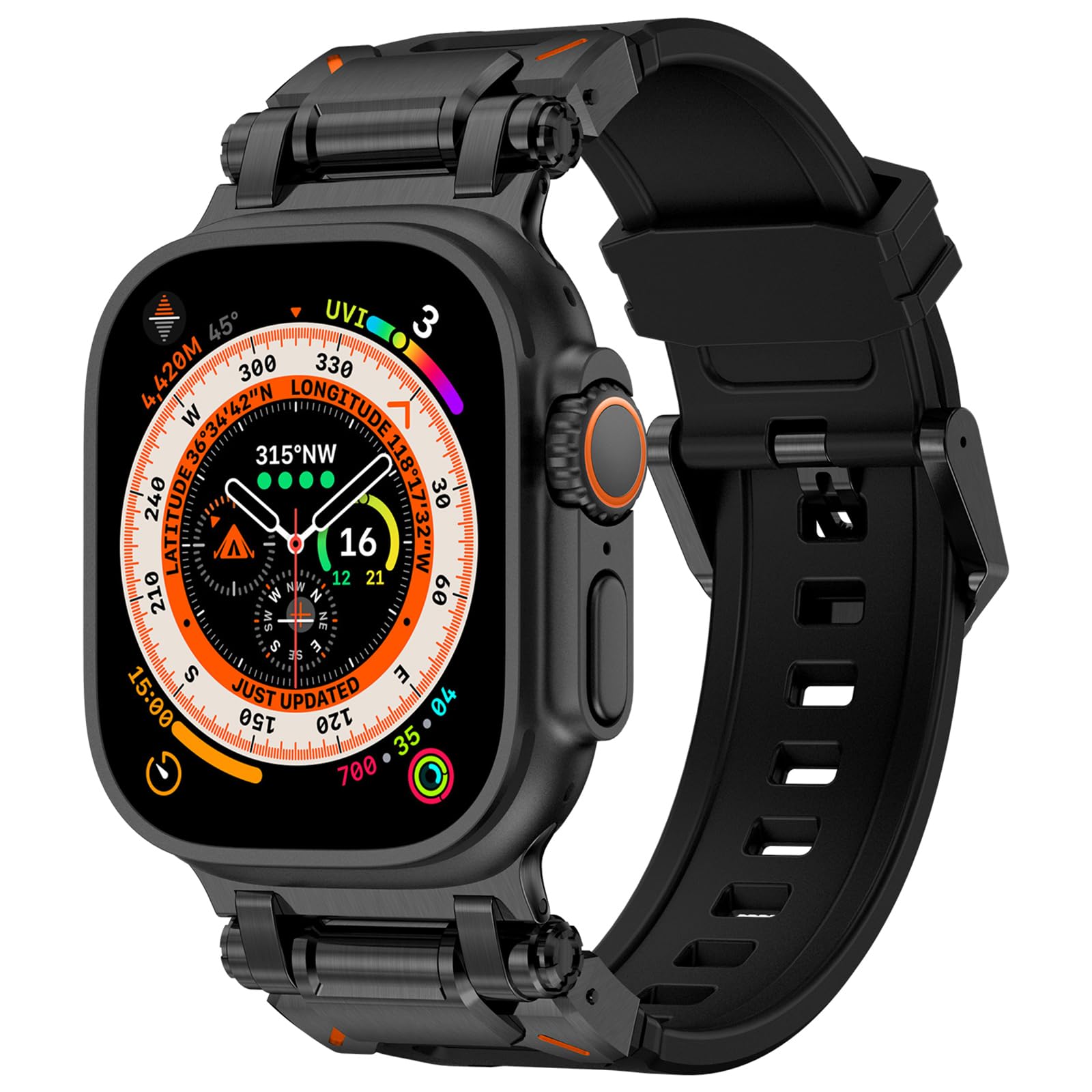 ブランド: BinGeLi カラー: ブラック/ブラック サイズ: 49mm 46mm 45mm 44mm 42mm(321)