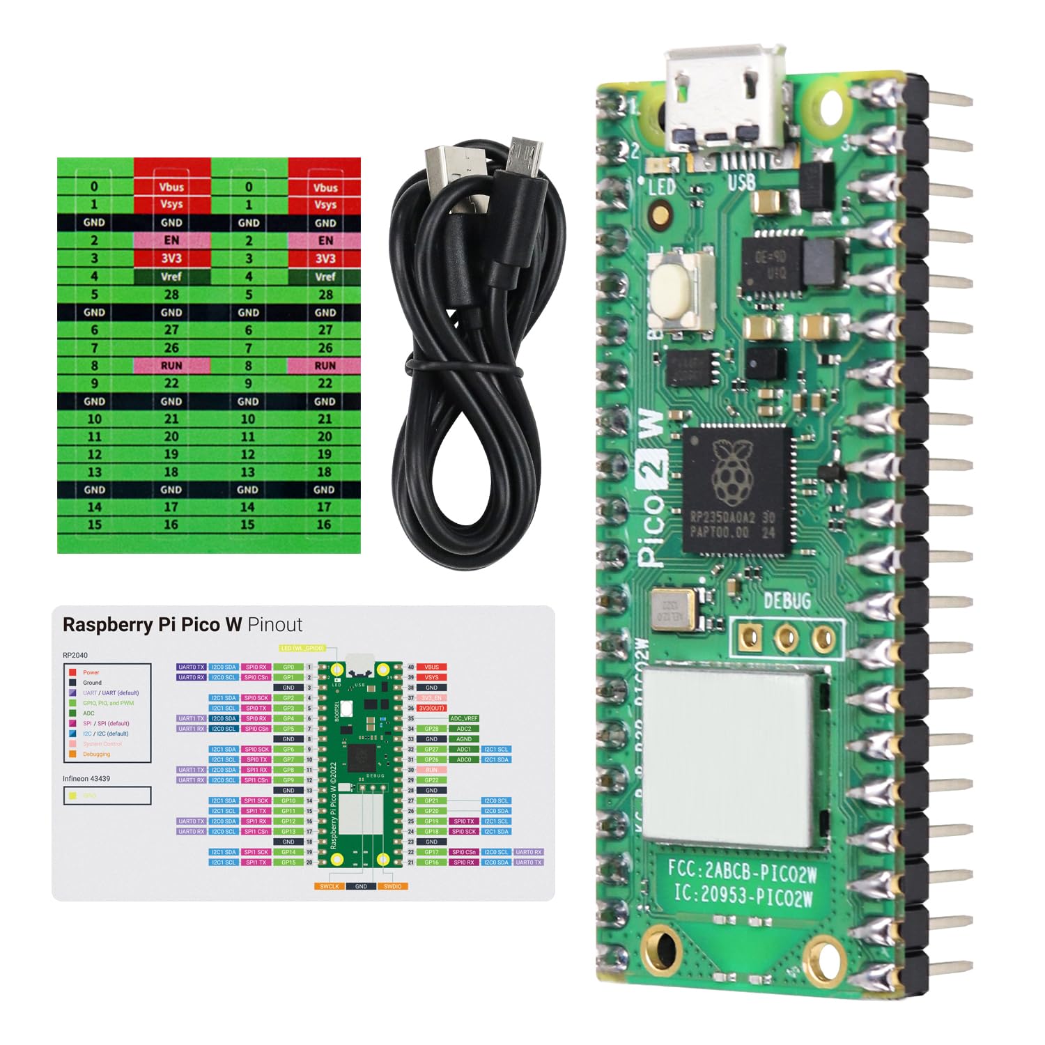 ブランド: Freenove 型番: FNK0065E カラー: Raspberry Pi Pico 2 W