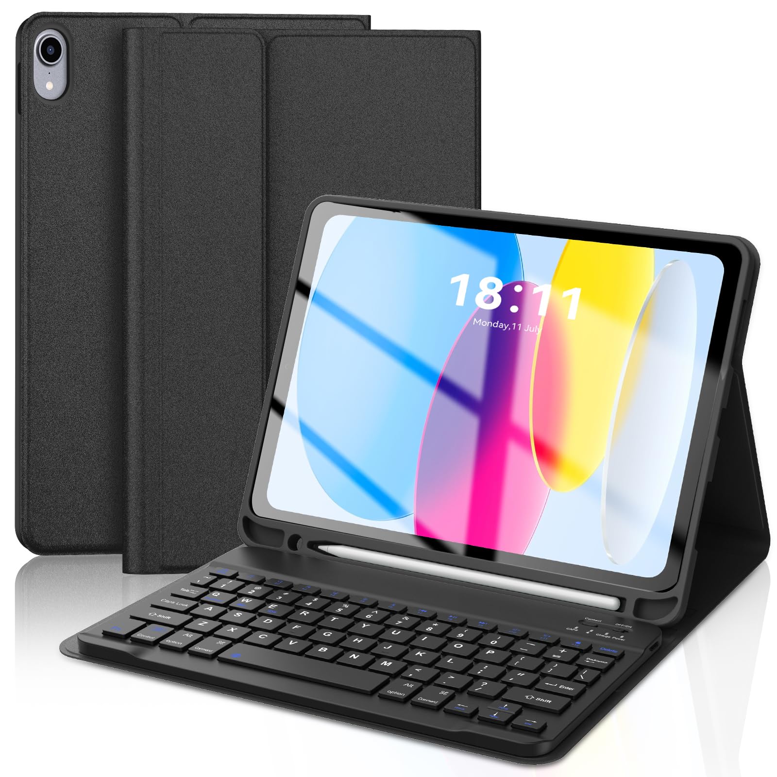ブランド: SENGBIRCH カラー: ブラック-バックライトなし サイズ: 10.9/11インチ(iPad 第10世代&A16 第11世代用)