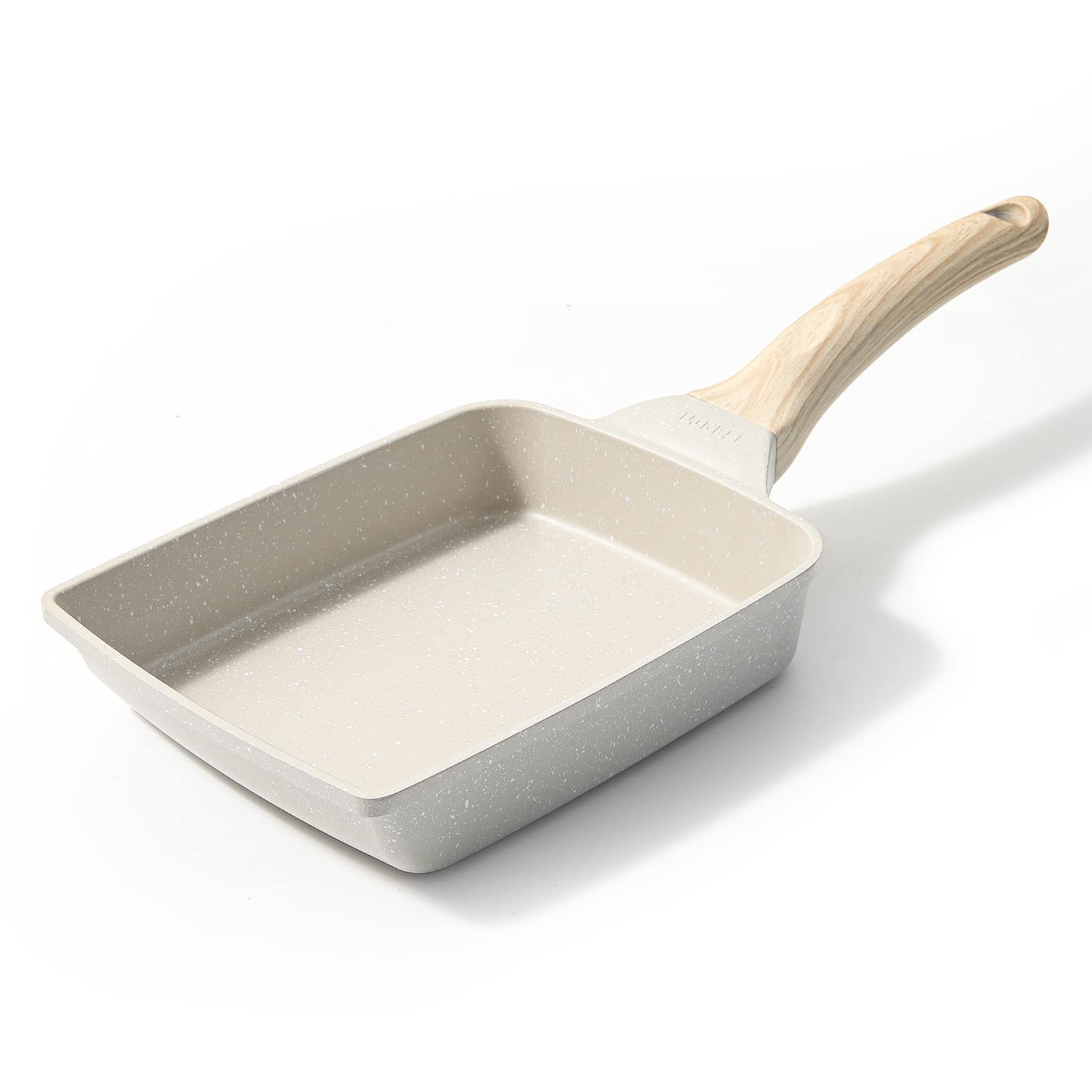 ブランド: CAROTE 型番: J02117 カラー: ブラック サイズ: 卵焼きフライパン