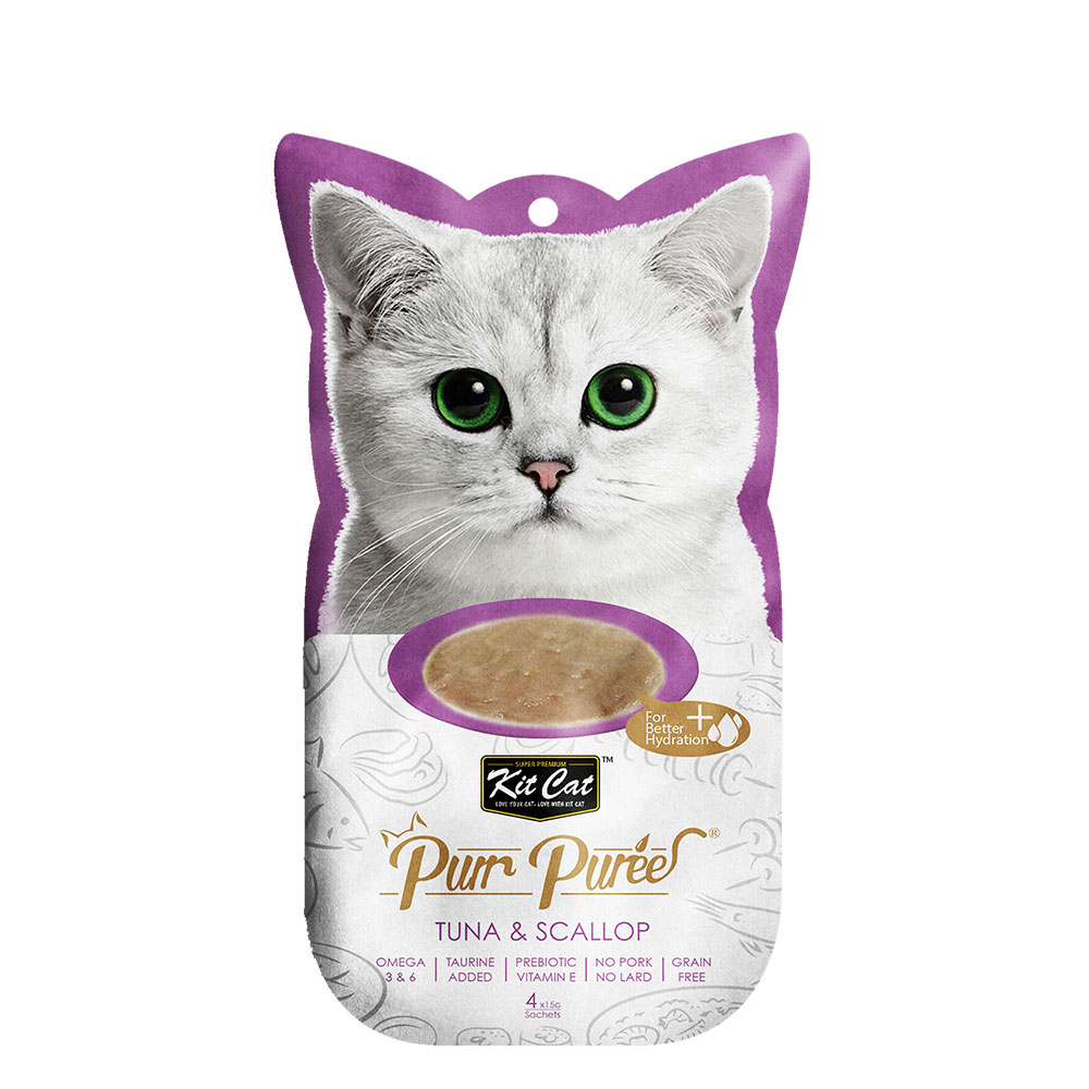 メーカー：キットキャットリッチな愛猫用おやつ！キットキャット　パーピューレ　ツナ＆スカラップ　60g（15g×4本）対象猫機能おやつライフステージオールステージ特長●愛猫用のピューレタイプのおやつです。 ●愛猫の大好きなツナエキスを使用して...
